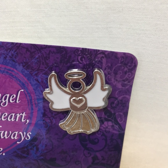 Jewelry | New Silver Toned Angel W Heart Pin On Gift Backer | Poshmark